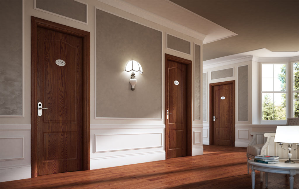 Porte interne color noce per Hotel | Garofoli